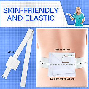 2 PCS Feeding Tube Belt Elastic Peg Tube Holder for Men Women, 28-43 Inch