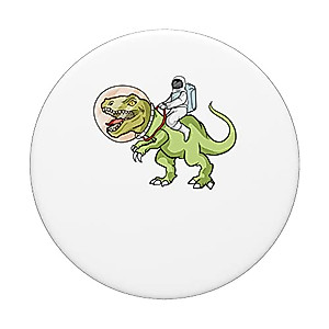 Astronaut On A T-Rex Dinosaur PopSockets Swappable PopGrip
