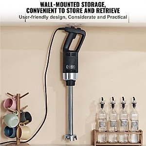 VEVOR Commercial Immersion Blender, 500 Watt 20Inch Heavy Duty Hand Mixer, Variable Speed Mixer with 304 Stainless Steel Blade, Multi-Purpose Portable Mixer for Soup, Smoothie, Puree, Baby Food