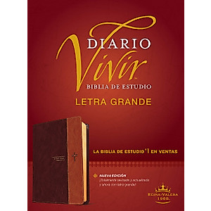 Biblia de estudio del diario vivir RVR60, letra grande (SentiPiel, Café/Café claro, Letra Roja) (Spanish Edition)
