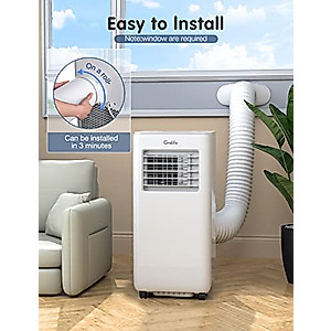 Portable Air Conditioners,Grelife 8000BTU 4-in-1 AC Unit with Fan,Heat&Dehumidifier,Powerful Cooling up to 350 sq.ft,Portable AC with Smart/Sleep Mode,LED Display,Remote Control,48dB Quiet,24H Timer
