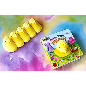 One, Two, PEEP! Peeps Finger Puppet Board Book Easter Basket Gifts or Stuffer Ages 0-3