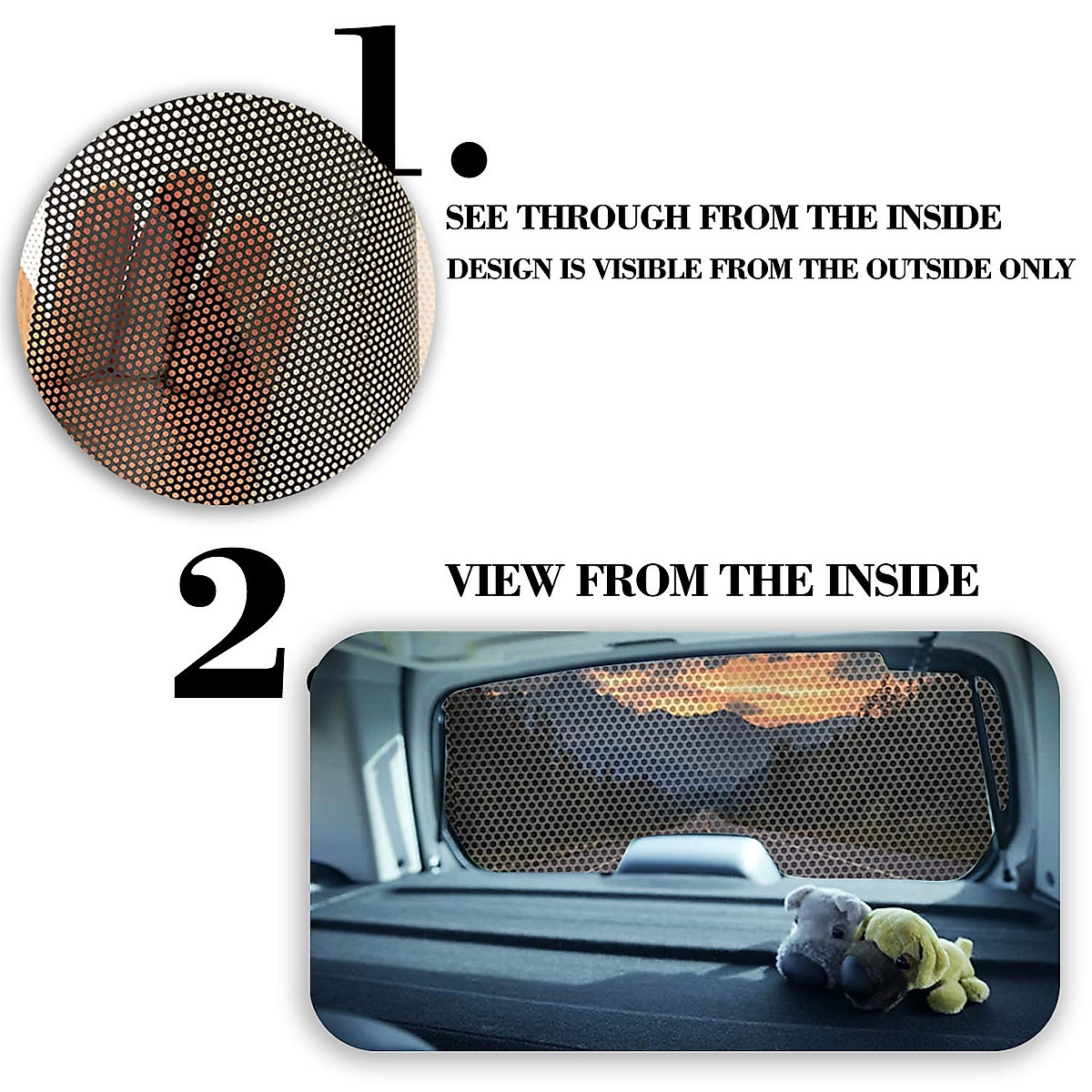 WILDLAVIE Truck Rear Window Perforated Decal Wrap Size 58" x 18" American Flag Graphic Vinyl Sticker Patriotic Decoration Fit Most Pickup Trucks SUV