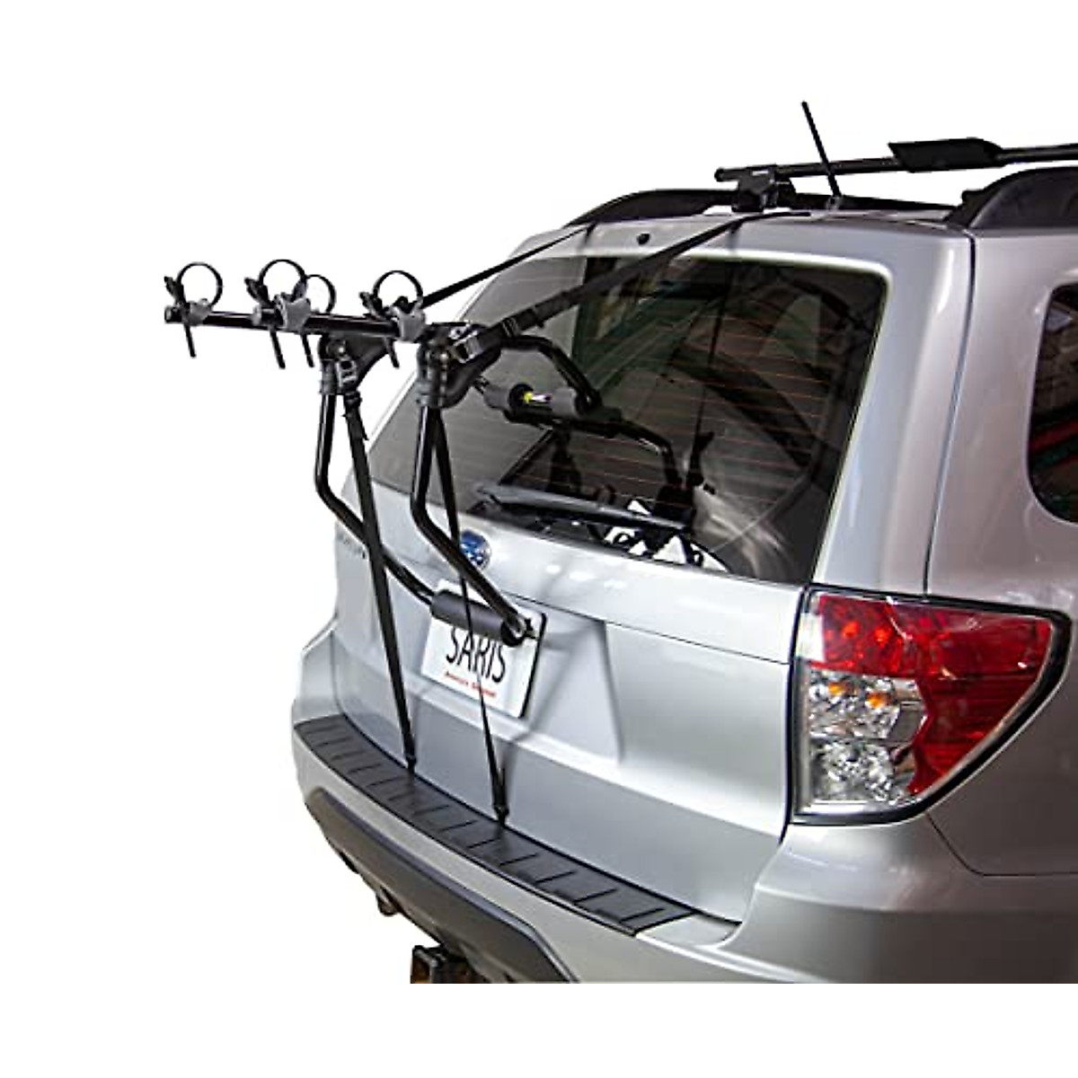 Saris Guardian Trunk 2-Bike Rack - Foldable and Compact, American-Made Steel, Easy Assembly, Secure Bike Transit, Fits Most Sedans, Hatchbacks, Vans for 2 Bikes up to 35 lbs. Each