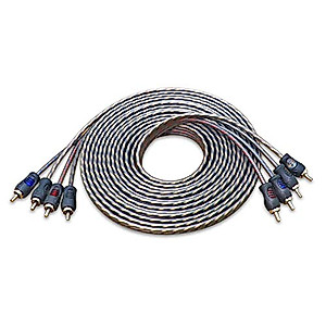 RECOIL RCI417 100% Oxygen Free Copper 17ft 4 Channel RCA Audio Cable Twisted Pair with Noise Reduction