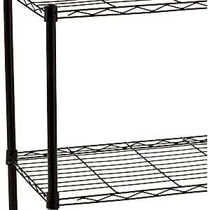 Home Basics Wire Shelving Storage Unit (3 Tier, Black)