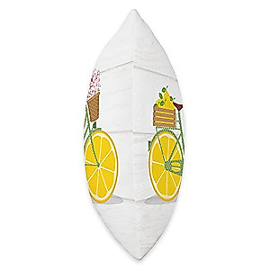 Wild Honey Collections Lemon Bicycle Rustic Farmhouse Throw Pillow, 16x16, Multicolor