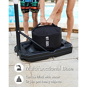 WIN.MAX Kids Basketball Hoop 29 in Backboard, 3.2 to 7.2FT Adjustable Height, Swimming Pool Basketball Hoop Outdoor for Kids/Adults Indoor Outdoor