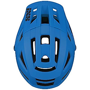 IXS Unisex Trigger AM All-Mountain Trail Protective Bike Helmet, Fluo Blue, Small/Medium