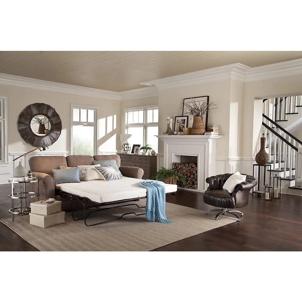 PlushBeds Resort Sofa Mattress Premium Memory Foam | Handcrafted in The USA | CertiPUR-US® Certified Plush Foam Layer | GreenGuard Gold Certified | Luxurious Comfort | Superior Support | Queen