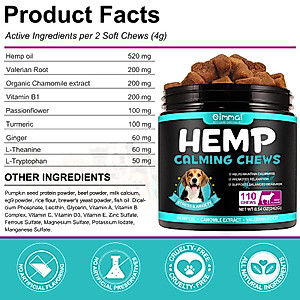 YEUGSCKA Dog Calming Treats Beef Flavor (110PCS), Helps Dog Anxiety & Stress Relief,Aid with Separation,Barking,Stress Relief, Hyperactivity,Aggression, Reactivity for All Breeds,Ages & Sizes Dogs