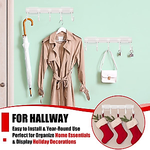 Heavy Duty Wall-Hooks 30lbs,Set of 2 Adhesive Towel-Rack with 5-Tri Hooks for Bathroom-Organizer,Coat-Rack-Wall-Mount,Over-the-Door-Hooks,Home & Kitchen-Organizer-and-Storage,Dorm-Room-Essentials