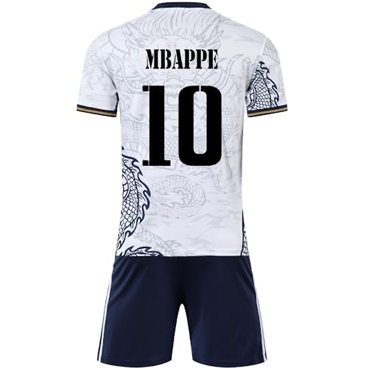 ELTONYA Kids France Soccer Jersey for Boys Youth MBA’ppei #10 World Cup HOM Football Jersey Kit Sports Team Shirt&Shorts Set