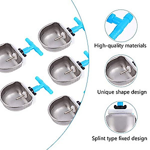 balacoo 5pcs Food and Water Bowl for Rabbit Cage Dispenser Waterer for Small Pet Bunny Ferret Hamster Guinea Pig Chinchilla