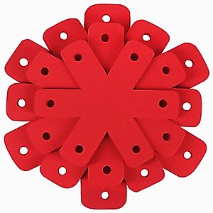 Pot Pan Protectors, Set of 12 and 4 Different Sizes, Larger & Thicker Red Pan Protector Pads, Pan Pot Separator Pads for Stacking and Protecting Your Cookware(10/12/14/16inch)
