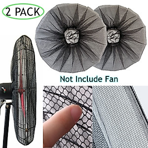 20 Inch Fan Cover, 2 PACK 20" Pedestal Fan Dust Cover for Kids Children Finger Protection,Fan Mesh Cover for 20 in Stand Up Round Fan for Home Office Shop Playground,Washable,Reusable