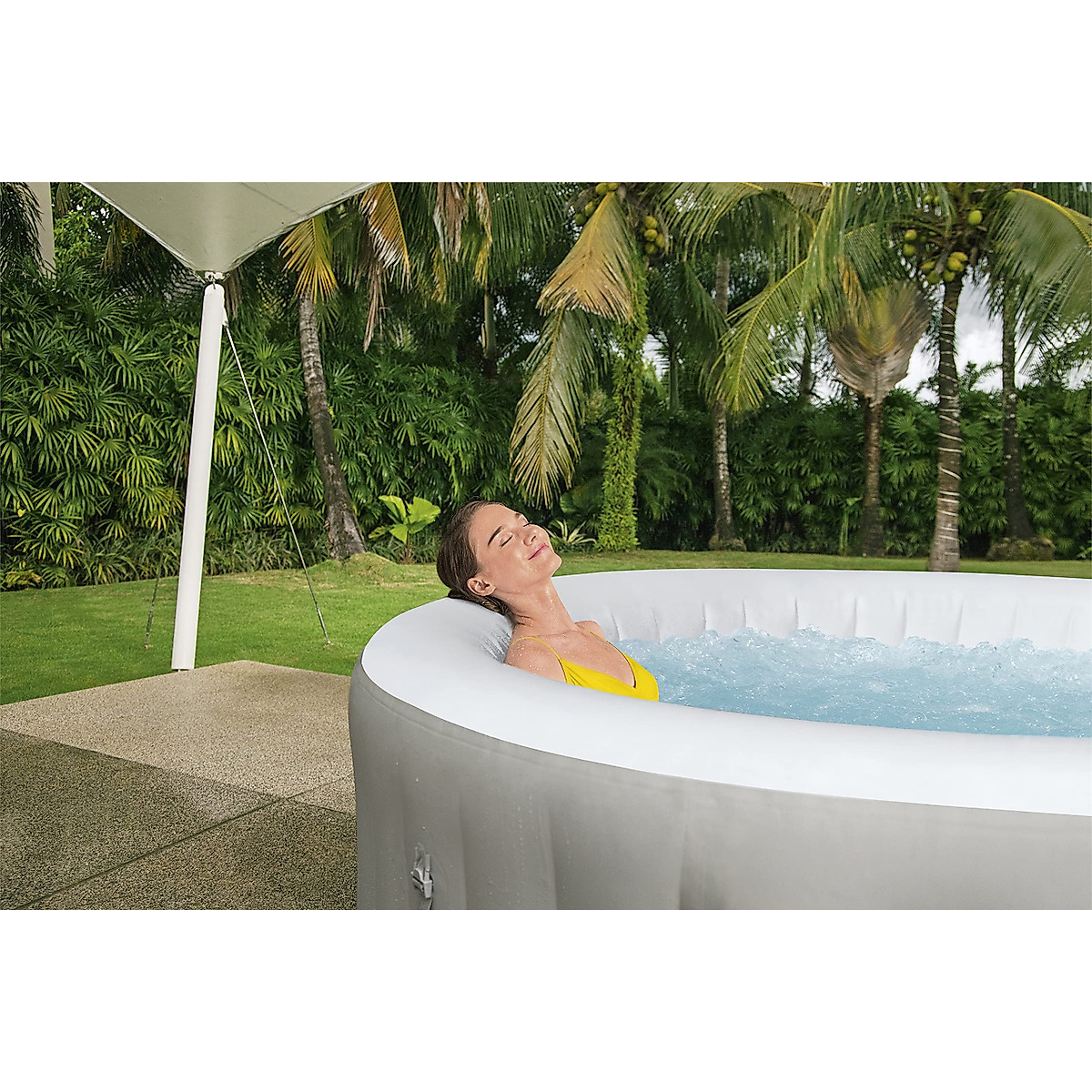 Coleman SaluSpa Tahiti Inflatable Hot Tub Spa, 2-4 Person AirJet Spa