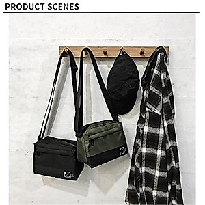 Joomengi Dasara Small Nylon Crossbody Bag for Women,Lightweight Shoulder Purse Casual Trendy Design Satchel (Black)