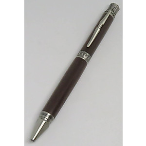 cv - Keen Handcrafted Handmade Peruvian Walnut Archery Twist Antique Pewter Pen