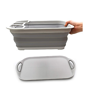SAMMART Collapsible Dish Drainer (Grey, 1)
