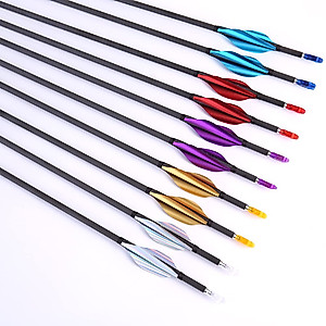BICASTER Spin Vanes 2inch LH/RH Arrow Vanes Fletches - 50pcs (Left Handed, Colorful Silver)
