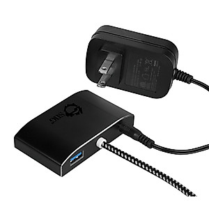 SIIG SuperSpeed 4 Port USB 3.0 Hub With 5V Power Adapter and Woven Braided USB - Powered Hub & Port Adapter