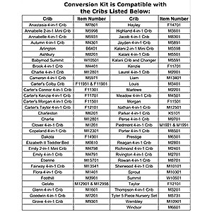 Universal Twin-Size & Full-Size Conversion Kit Bed Rails for Davinci Cribs (Espresso)