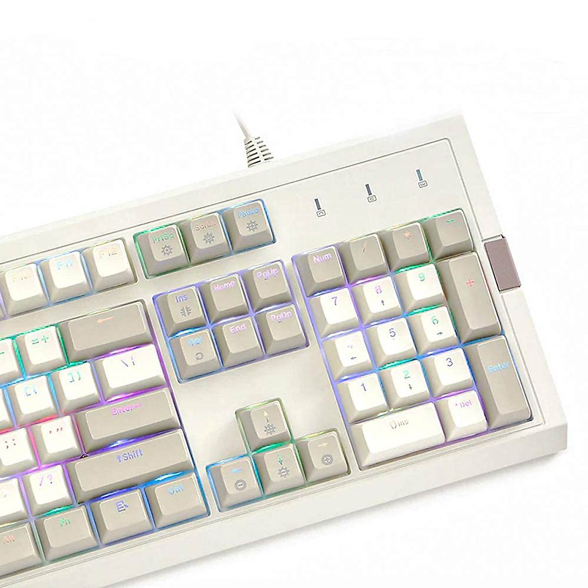 Epomaker Ajazz AK510 104 Keys Retro Mechanical Keyboard with PBT SP Spherical Keycaps and RGB Backlight for Gamer, Programmer, Office Work for or iOS Android Windows (Zorro Brown Switch) (Renewed)