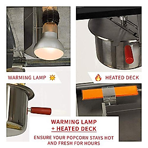 Funtime Sideshow Popper 8-Ounce Hot Oil Popcorn Machine with Cart, Black/Gold