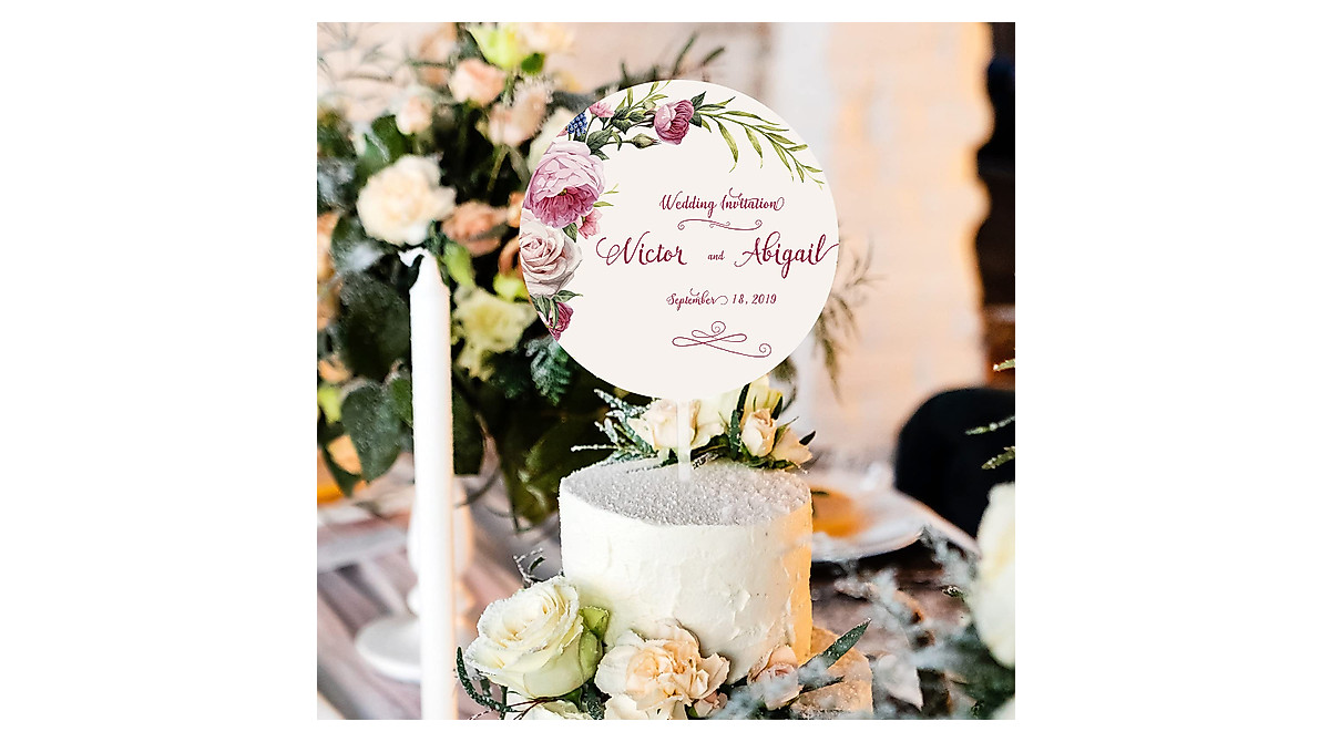 Custom Acrylic Cake Toppers for All Occasions - 2 Pack