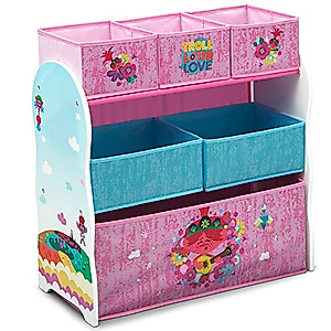 Delta Children 6 Bin Design and Store Toy Organizer - Greenguard Gold Certified, Trolls World Tour