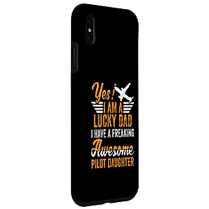 iPhone XS Max Dad Awesome Pilot Daughter Airplane Aviation Aircraft Plane Case