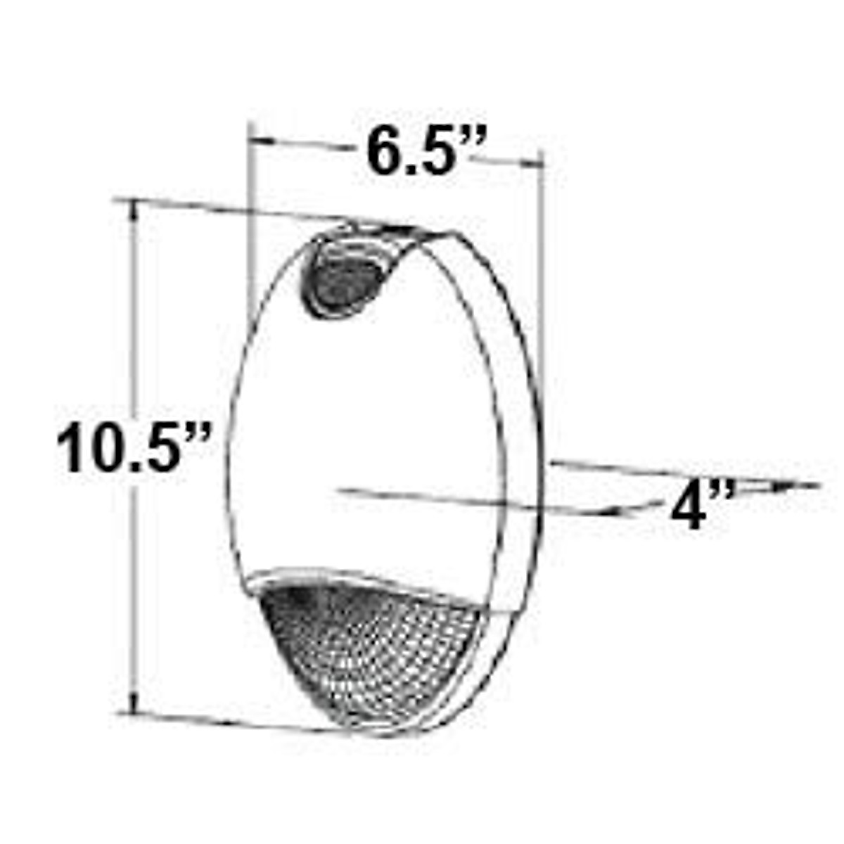 Outdoor LED Emergency Light with Photocell and Battery Backup - White Finish