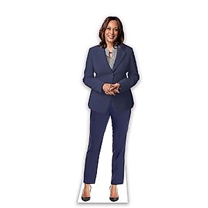 Kamala Harris Blue Suit Cardboard Standup - Life Size (Blue) - Made in USA
