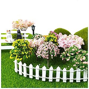 Kayzyue 18 Pcs Miniature Flower Trees Fairy Garden Tree Plant Ornament Model Tree Train Scenery Architecture Trees for DIY Crafts,Building Model,Scenery Landscape Natural Green Dollhouse Decor