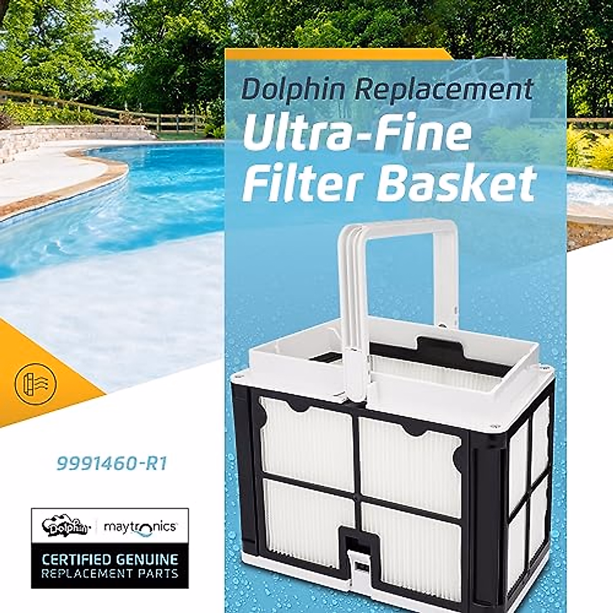 Dolphin Genuine Replacement Part — Ultra-Fine Filter Basket — Part Number 9991460-R1