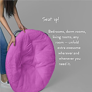 Urban Shop Faux Fur Saucer Chair, Pink