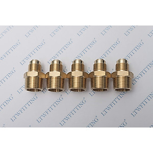 Generic Brass Flare 1/2" OD x 3/4" Male NPT Connector Tube Fitting(pack of 5)