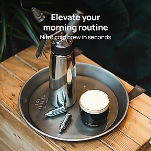 Hatfields London, NitroPress Nitro Cold Brew Maker and Dispenser | Nitro Cold Brew Coffee Maker Gift Set with 40 Nitro Chargers, for At-Home Nitro Coffee