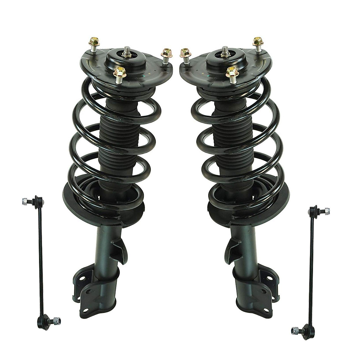TRQ Front Suspension Kit Strut & Spring Assemblies w/End Links for 11-13 Sorento