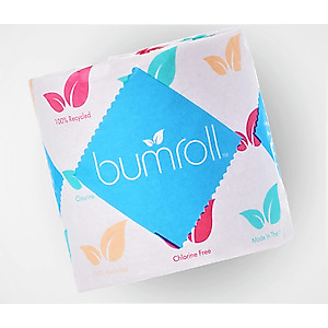 Bumroll Made in USA, 24 Premium Earth Friendly Recycled Toilet Paper Rolls - Soft, Absorbent & Eco-Friendly Bathrooms Tissue Rolls for Home & Office - Septic Safe & RV-Friendly - Bulk Toilet Paper