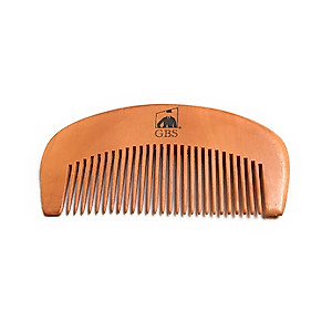 G.B.S Men's Oval Wood Handle Boar Bristle Brush, Beard Comb, Wooden beard comb, Ideal Choice for Men- Professional beard brush for super-stylish beard