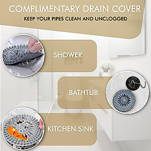 QUICK SNAP USA - 34" x 22" x 1" Designed in USA - Heavy Duty Thick Mat - Under Sink Mat for Bottom of Kitchen Sink Cabinets - Protect Your Kitchen With Waterproof Undersink Mats and Protectors Tray