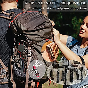 Retractable Key Chain Key-Rings - Heavy Duty Key Holder Belt Clip with Multitool Carabiner, Durable Retractable Keychain Key Holder-Rings/Carabiner, 25 Inch Steel Wire Cord