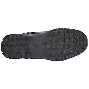 Dr. Scholl's Shoes Men's Charge Slip-Resistant Work Boot, Black Leather, 12 Wide