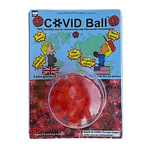 COVID Ball—Novelty Toy Suction Cup Ball and Packaging (2 Pack)