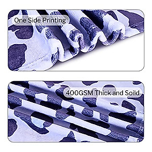 RosieLily Blue Leopard Blanket Soft Cheetah Throw Blankets Leopard Print Blanket Leopard Gifts and Throws Flannel Fleece Throw Blanket Lightweight Cozy Plush Blanket for Couch Chair All Seasons 50X60