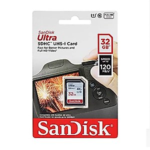 Sandisk 32GB SD Class 10 SDHC Flash 48MB/s Memory Card, FBA_118882