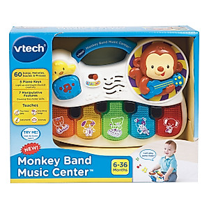 VTech Monkey Band Music Center, Multi-colored, 8"