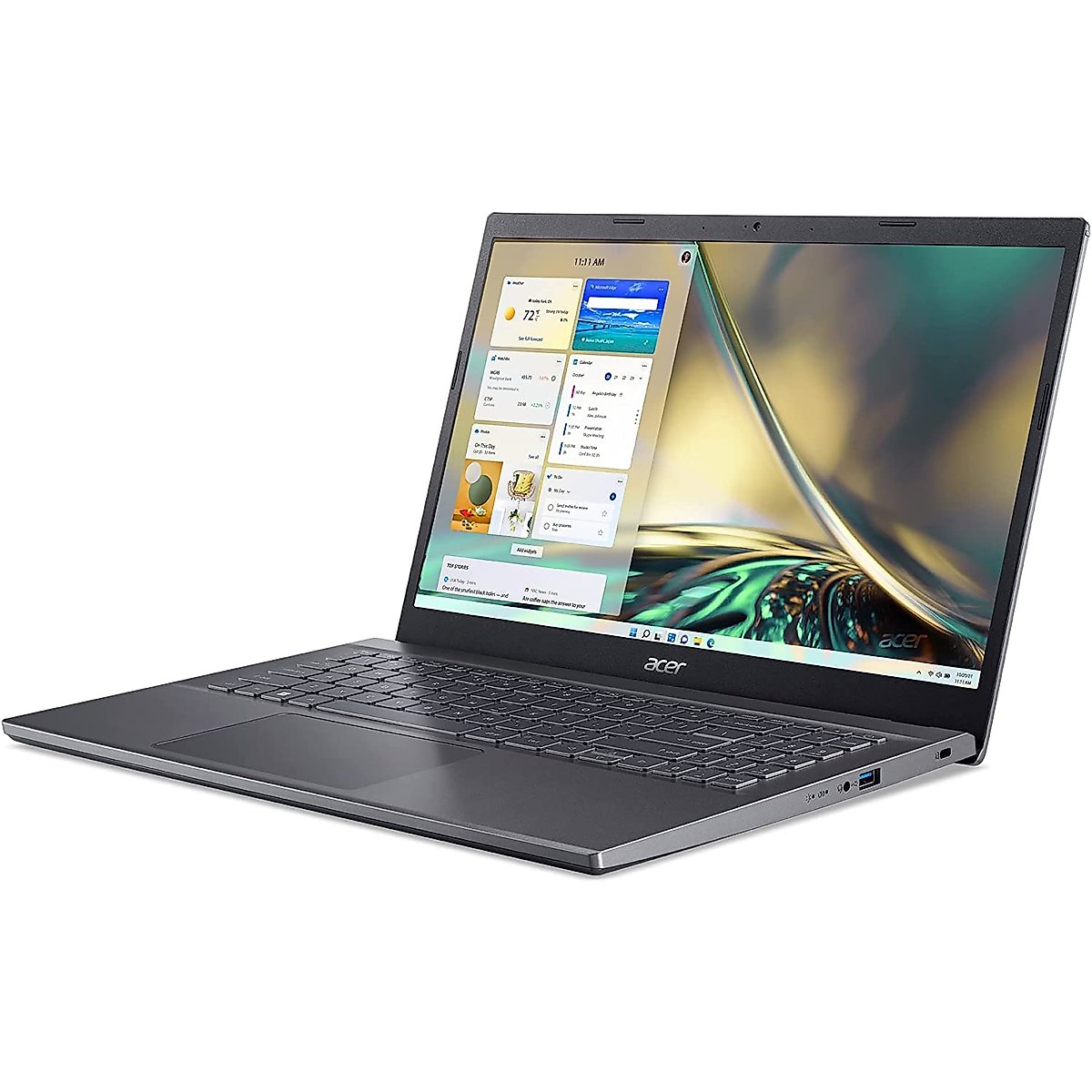 acer 2024 Aspire 5 15.6" FHD IPS Laptop PC 10-Core 12th Intel Core i5-1235U Iris Xe Graphics 16GB DDR4 256GB NVMe SSD WiFi AX RJ-45 BT HDMI Webcam Thunderbolt 4 Backlit KB Windows 11 Pro w/RE USB